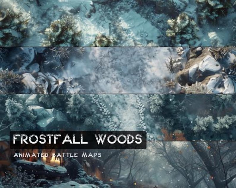 D&D Frostfall Woods Animated Battlemaps Pack, Dungeons and Dragons ...