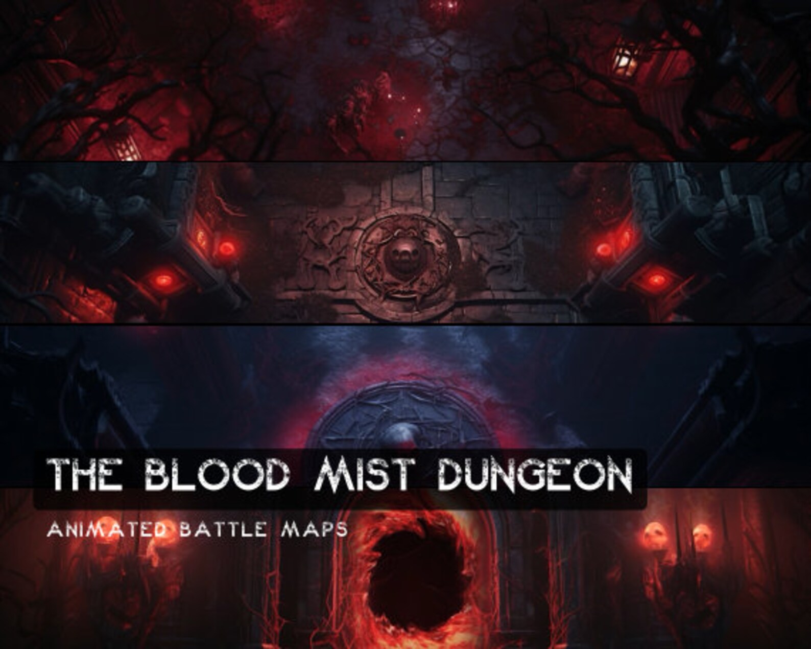 D&D the Blood Mist Dungeon Animated Battlemaps Pack, Dungeons and ...