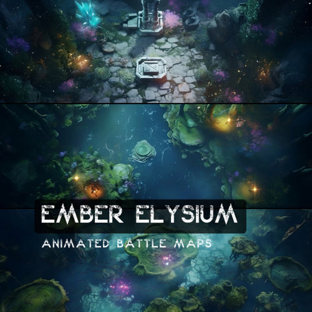 D&D Ember Elysium Animated Battlemaps Pack, Dungeons and Dragons Digital Battle Maps, Roll20 ...