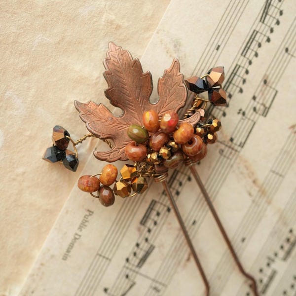 Maple Leaf Hair Pin - Etsy