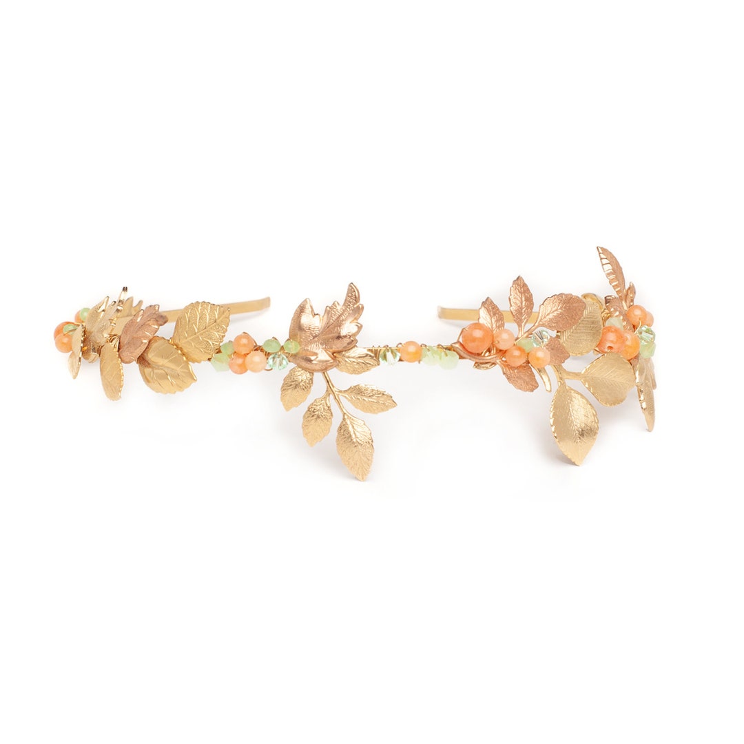 Coral Jade Headband Stone Chrysolite Opal Natural Nature Inspired ...