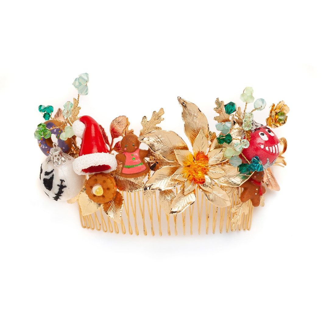 Winter Wonderland Comb Holiday Christmas Hair Accessory Handmade and ...