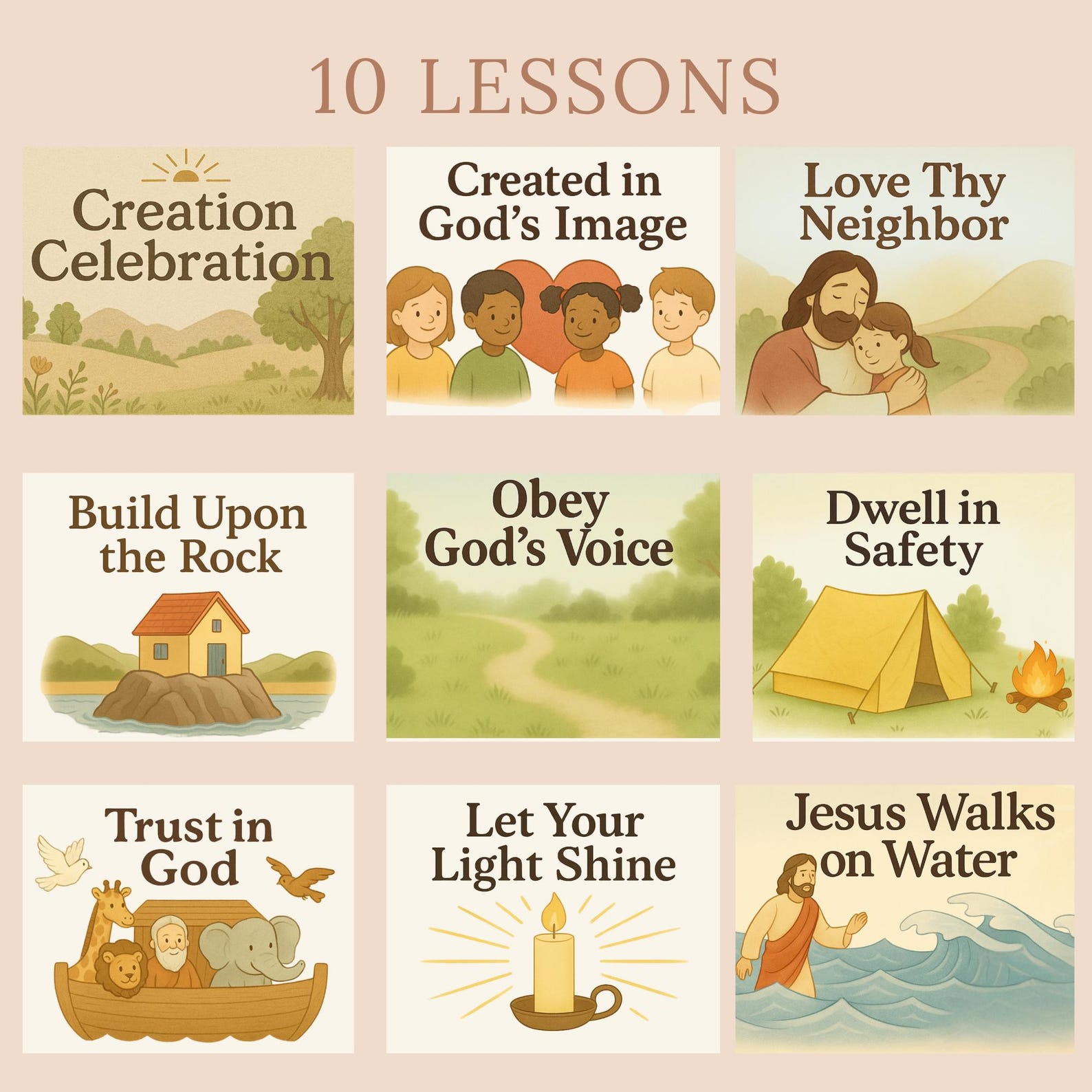 Printable Bible Lesson Plan for Kids Family Home Evening Faith ...