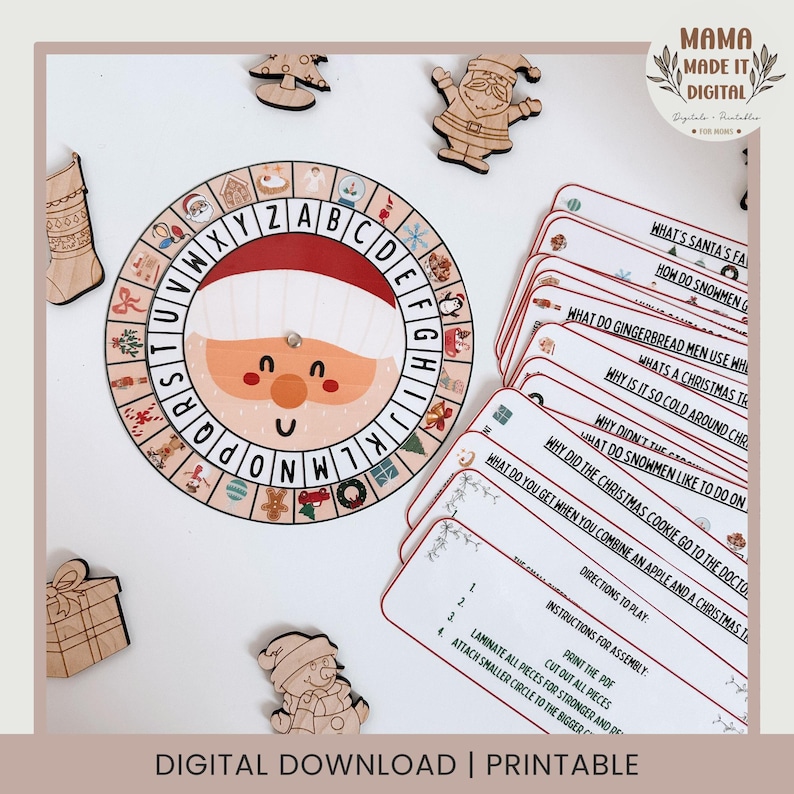 Holiday Secret Decoder Printable Educational Game Christmas Activity ...