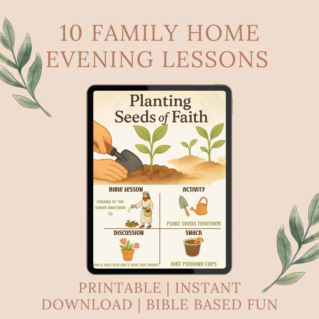 Printable Bible Lesson Plan for Kids Family Home Evening Faith ...