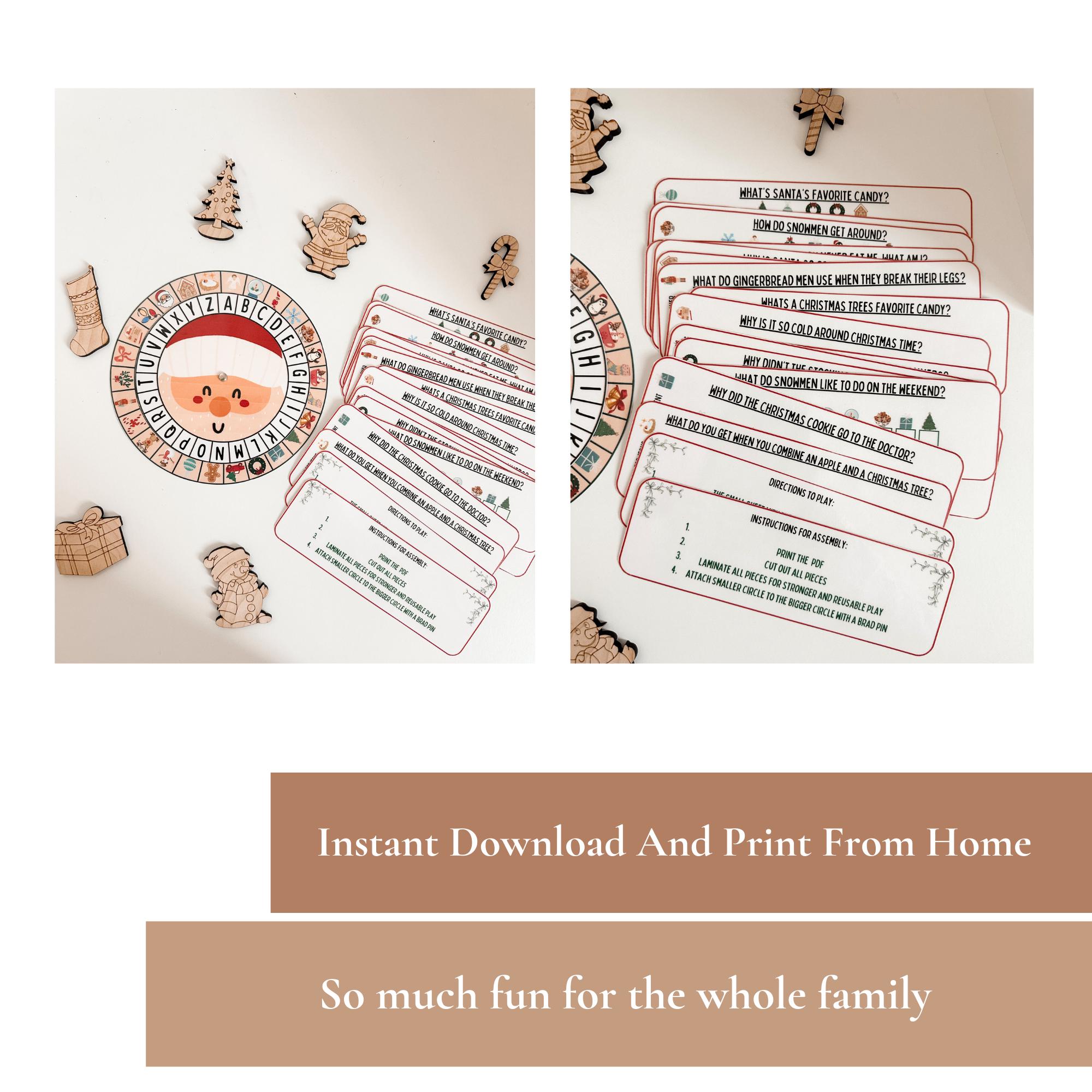 Holiday Secret Decoder Printable Educational Game Christmas Activity ...