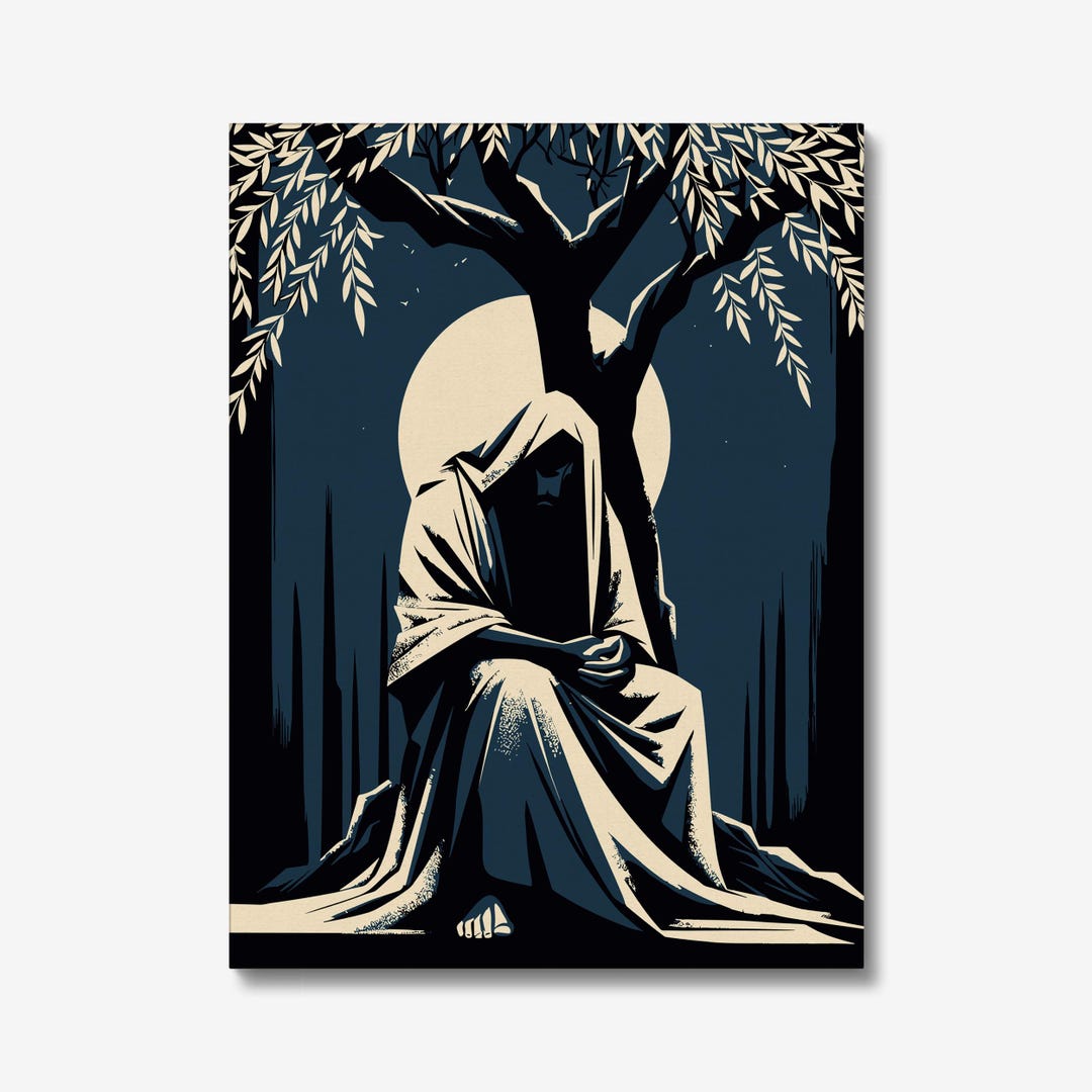 Sacred Serenity: Jesus in Garden Digital Art - Instant Download for ...