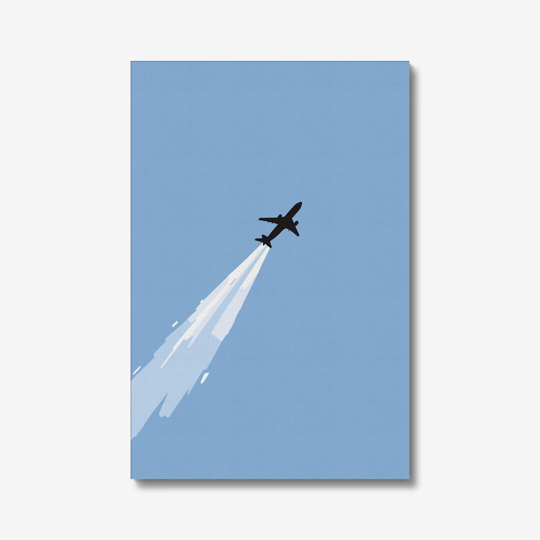 Soar Series #2 - Minimalist Aviation Wall Art: Soaring Airplane ...