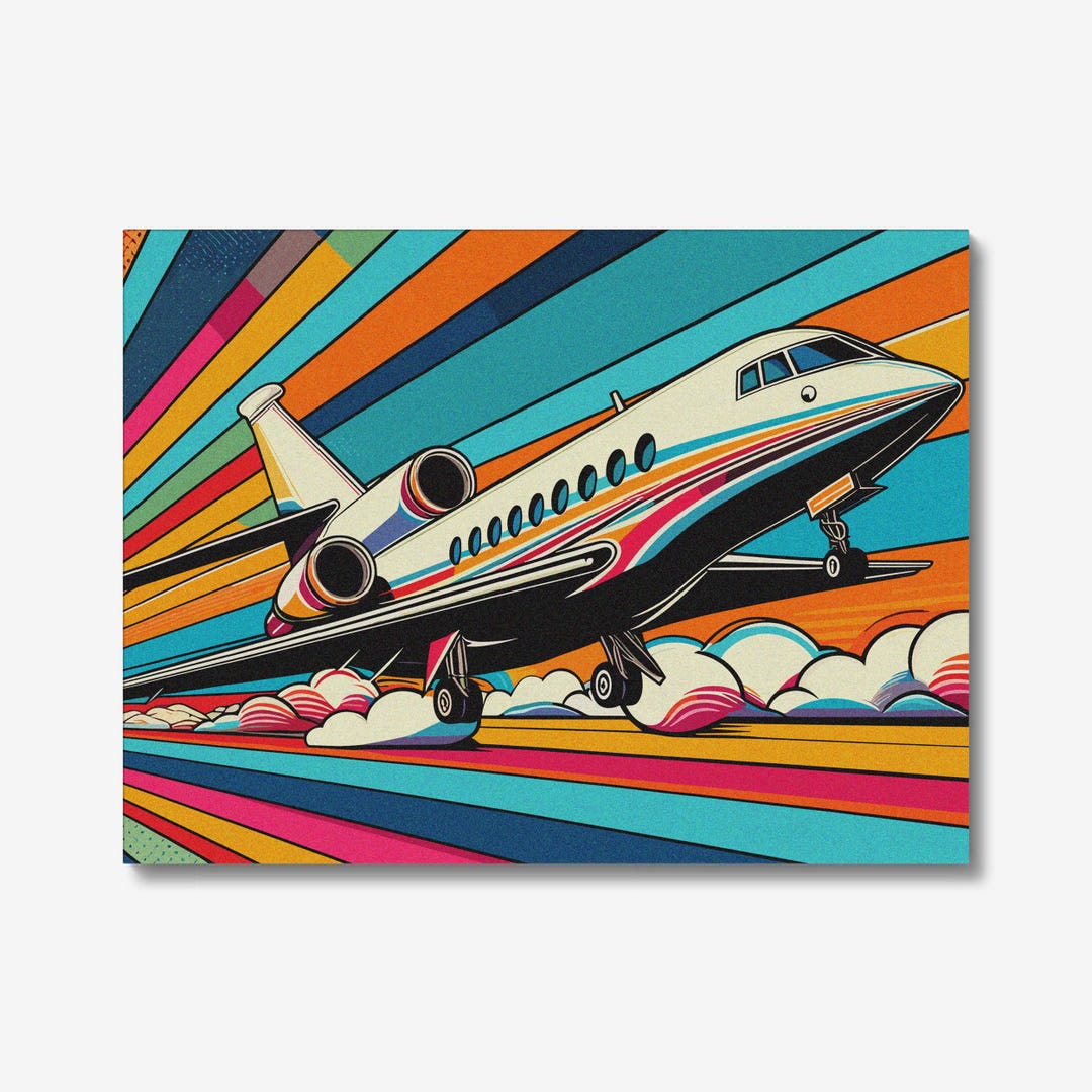 Airplane Drawing F900: Aviation Pop Art Print (digital Download PNG ...