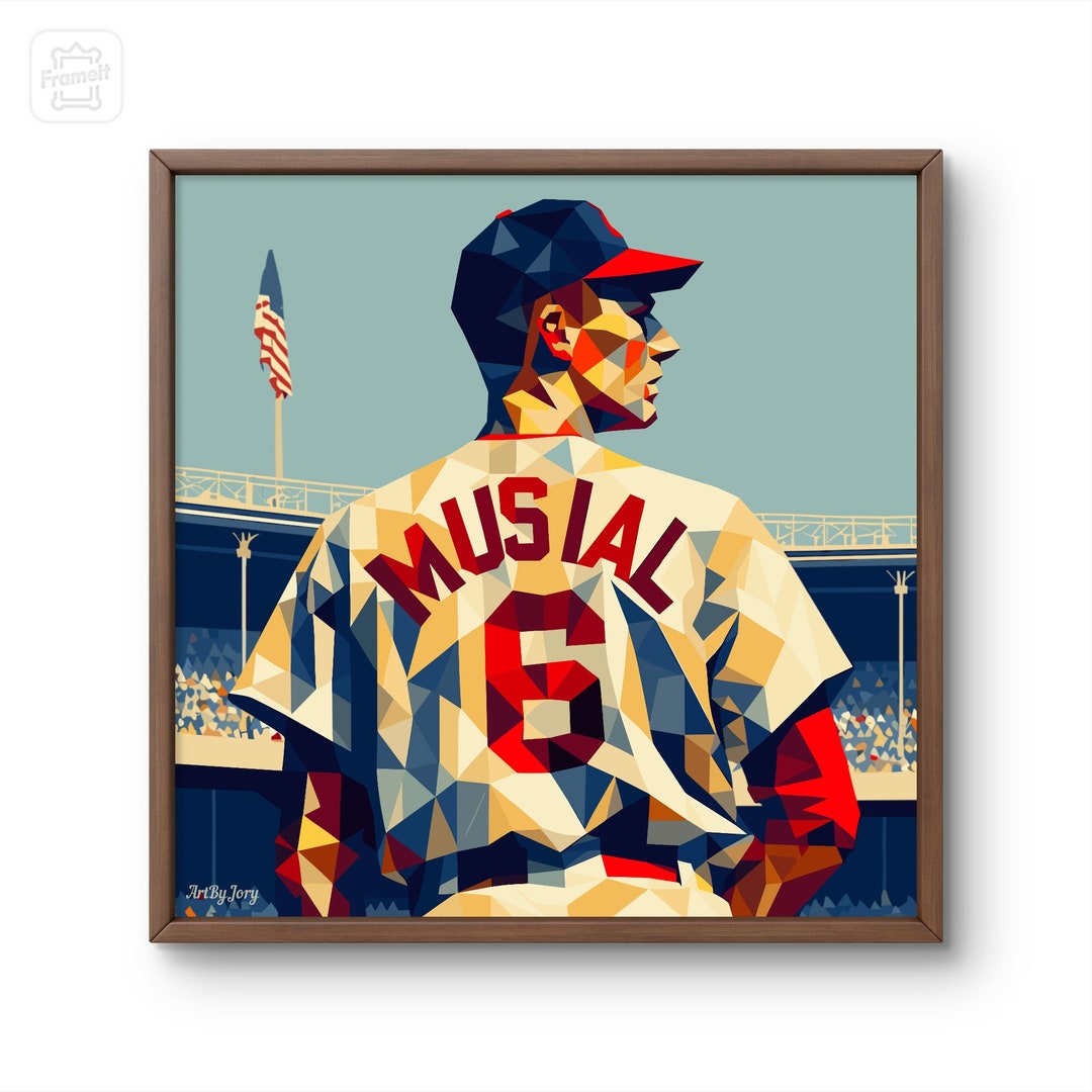 St. Louis Cardinals Stan Musial Baseball Poster Art Print Wall Decor - Etsy