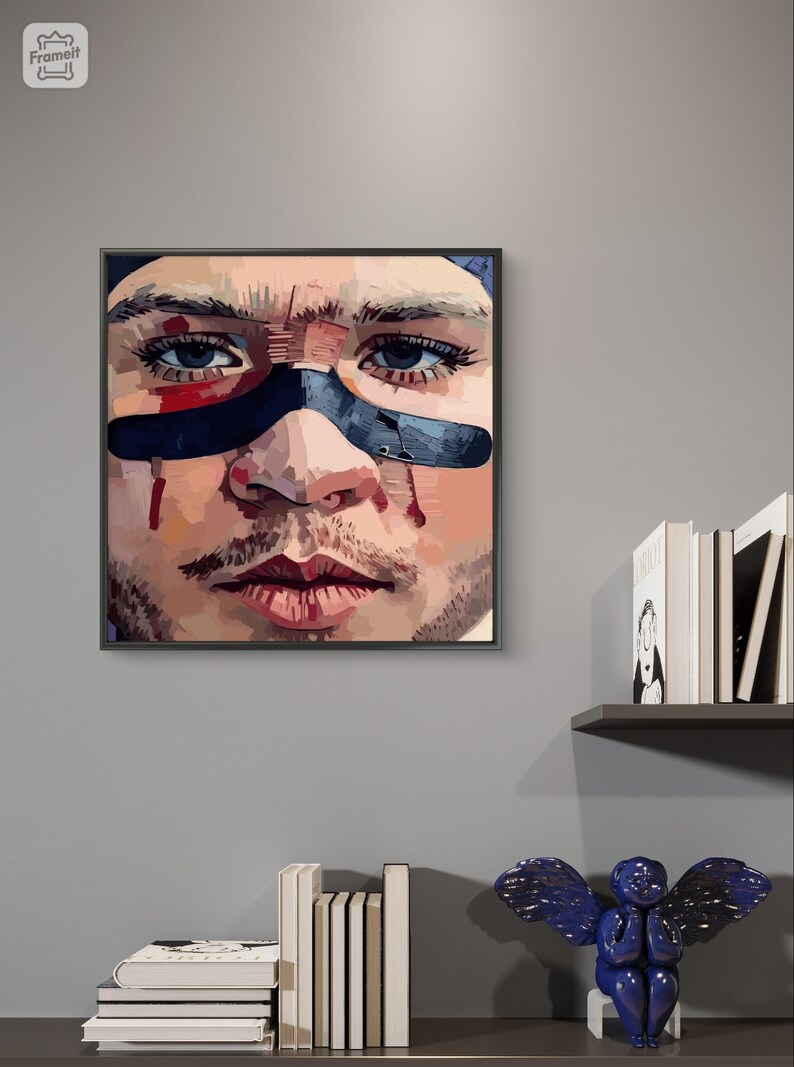 Blake Corum, Bloody Nose Portrait, Michigan Running Back, University of ...