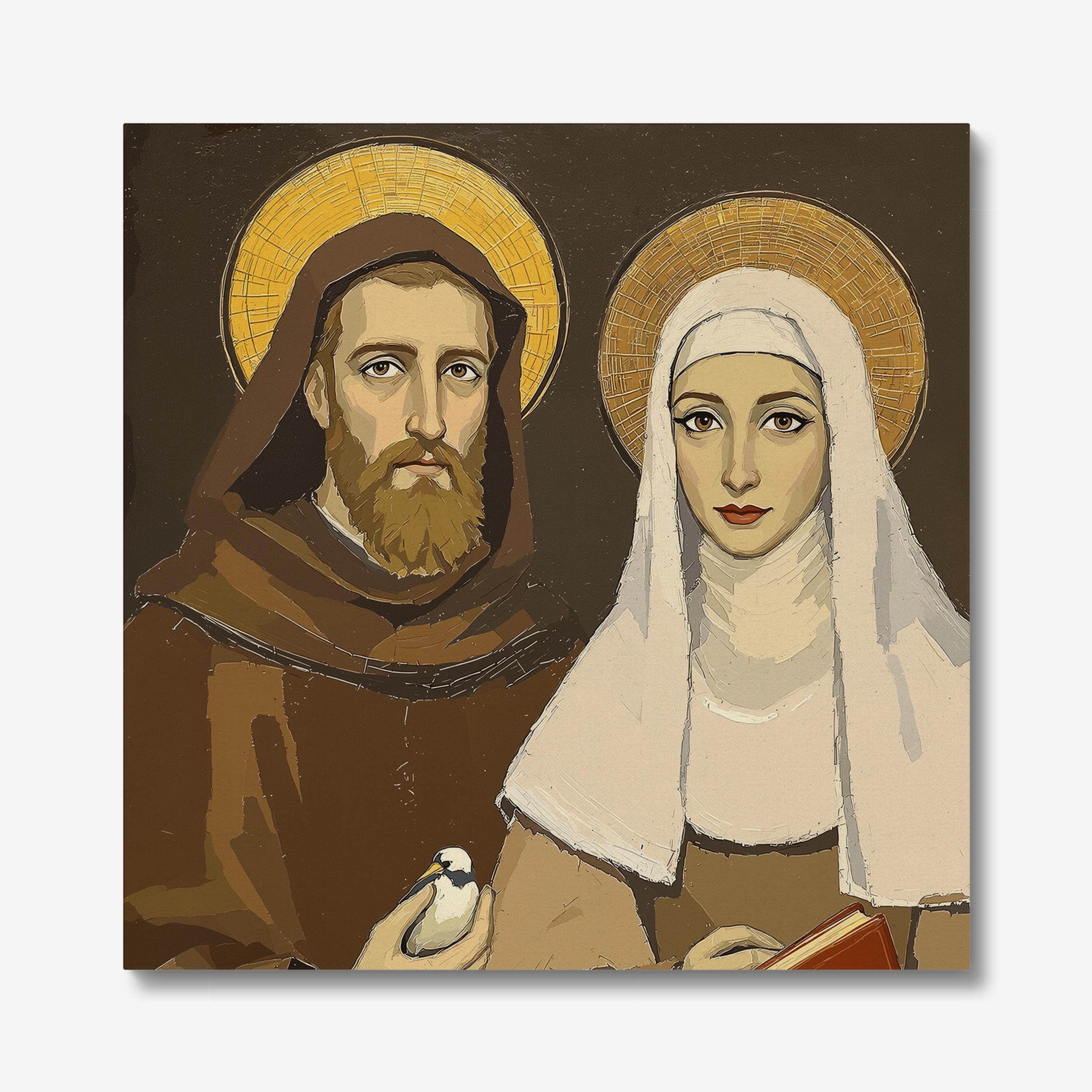 Saints Francis and Clare of Assisi Icon: Medieval Christian Art ...