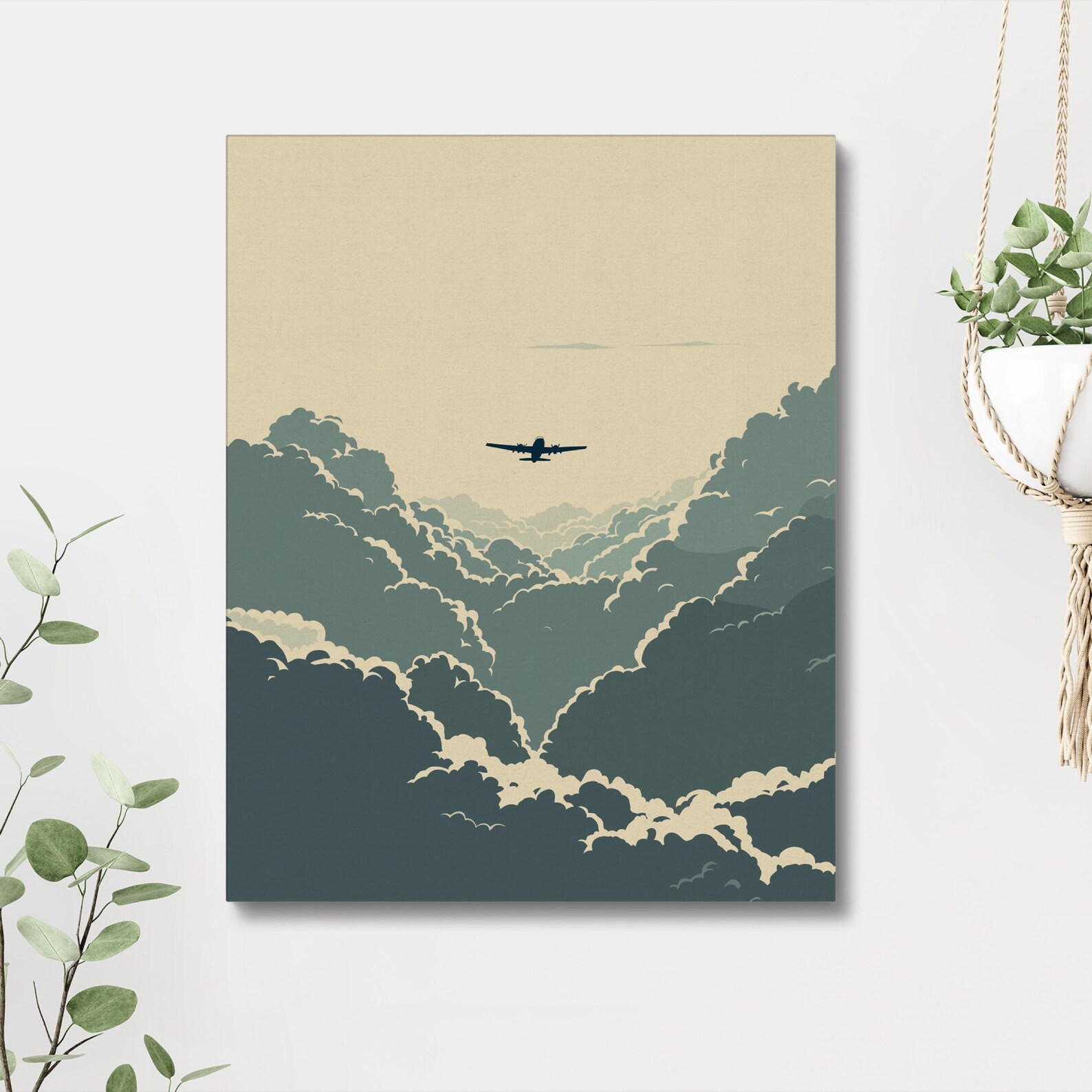 Minimalist Airplane Wall Art Print - Soar Series #5 Digital Download ...