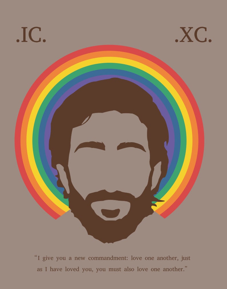 Inclusive Jesus Icon Iconography Jesus LGBT Love Others - Etsy