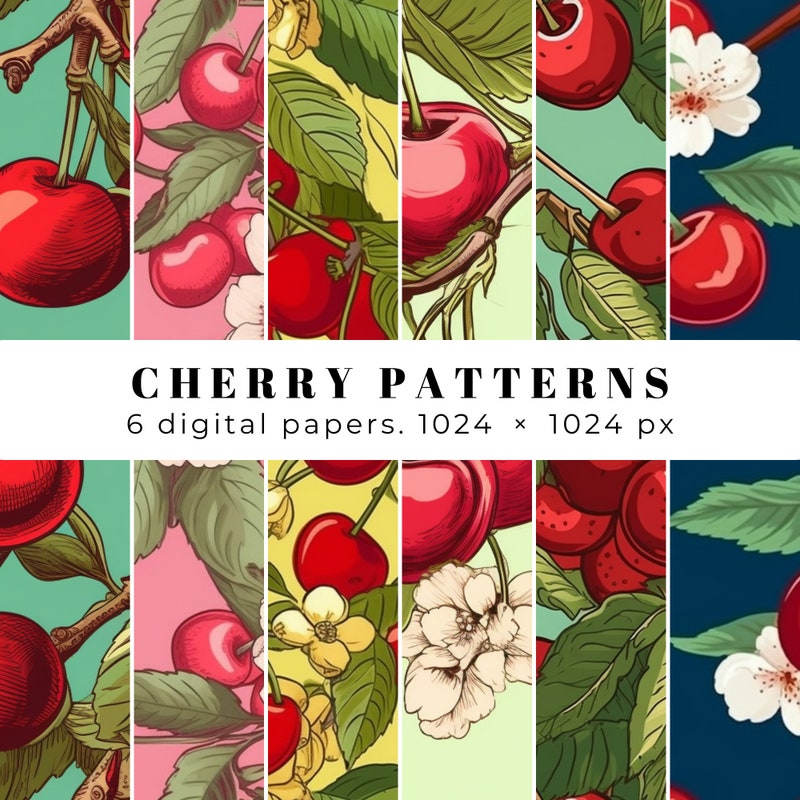 Cherry Pattern - Etsy