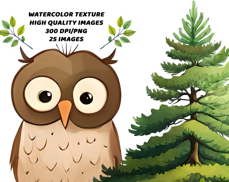 Woodland Animals Watercolor Clipart, Forest Animals Clip Art, Deer ...