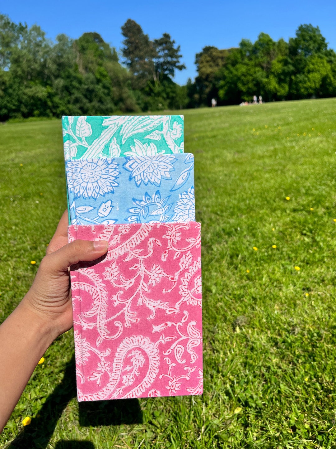Handmade A5 Journal Hard Cover Notebook Using Block Printed - Etsy