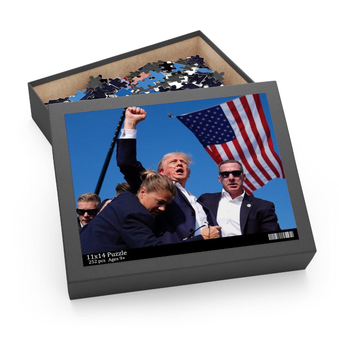 Patriotic Puzzle Featuring American Flag, Perfect for Puzzle ...