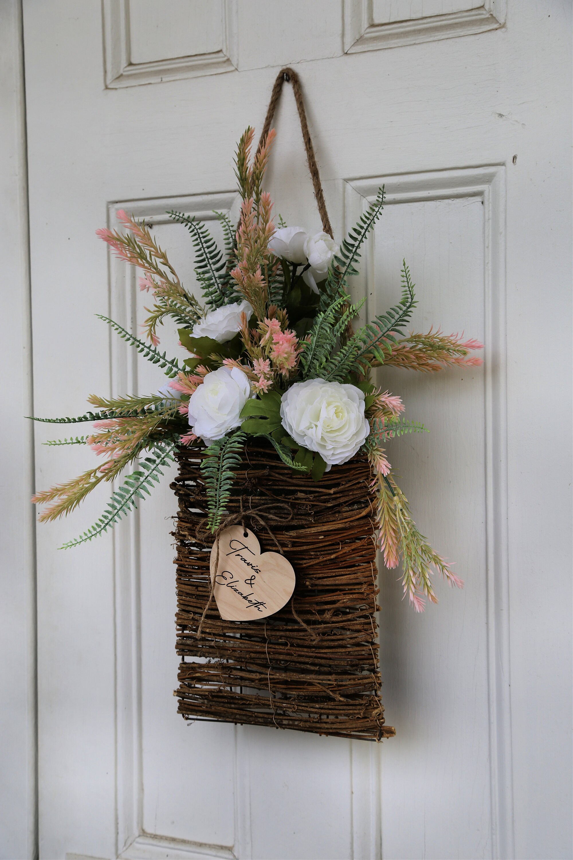 Blushing Bride Cream Garden Roses Fern Ranunculus Rosemary Wrist ...