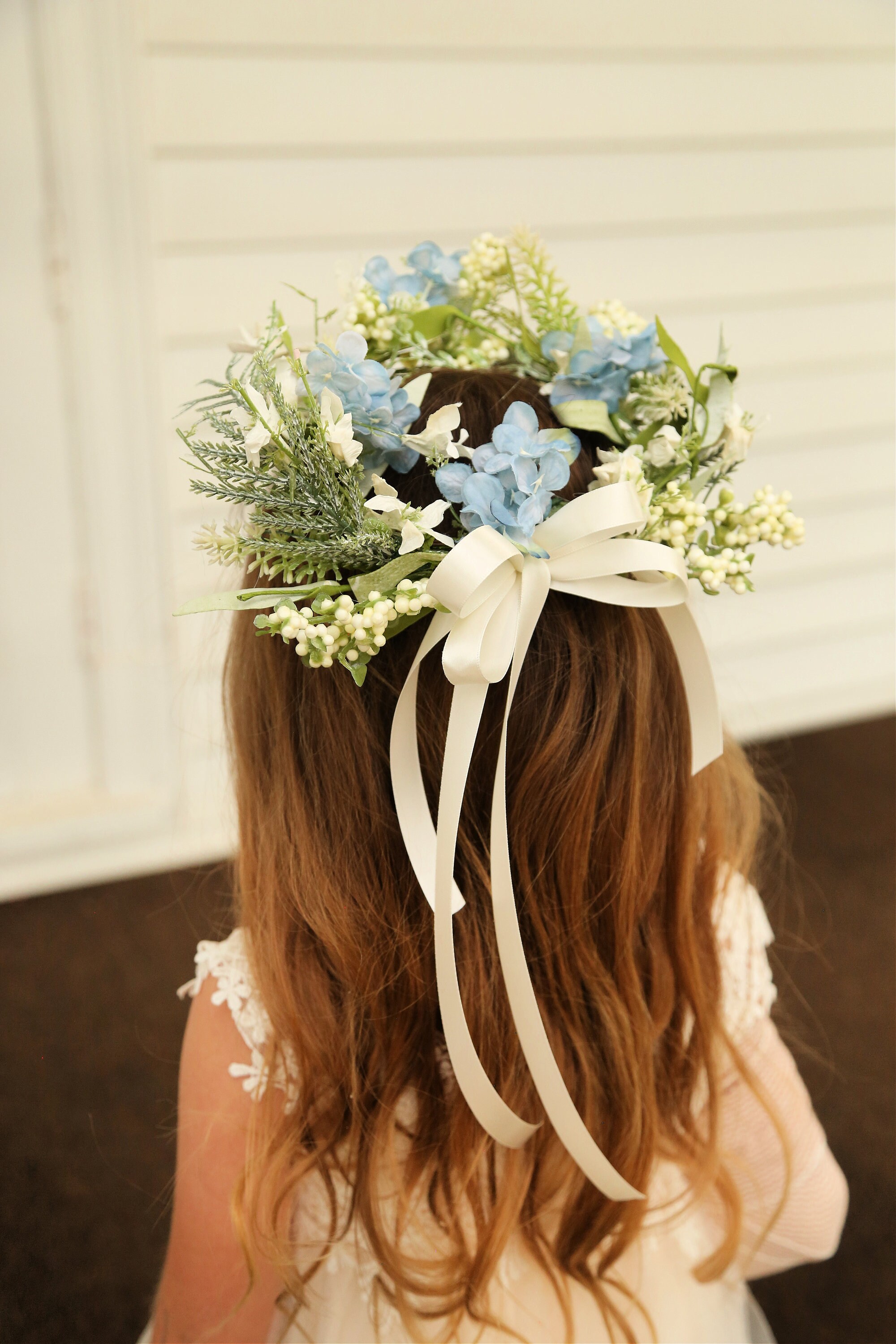 Something Blue Powder Blue Hydrangea Ranunculus Thistle Fern - Etsy