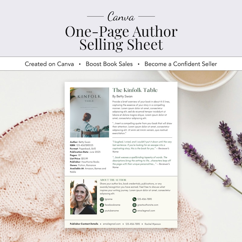 Writer and Author One Page - Etsy