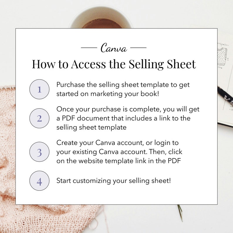 Writer and Author One-page Selling Sheet, Minimalist Light-themed Sell ...