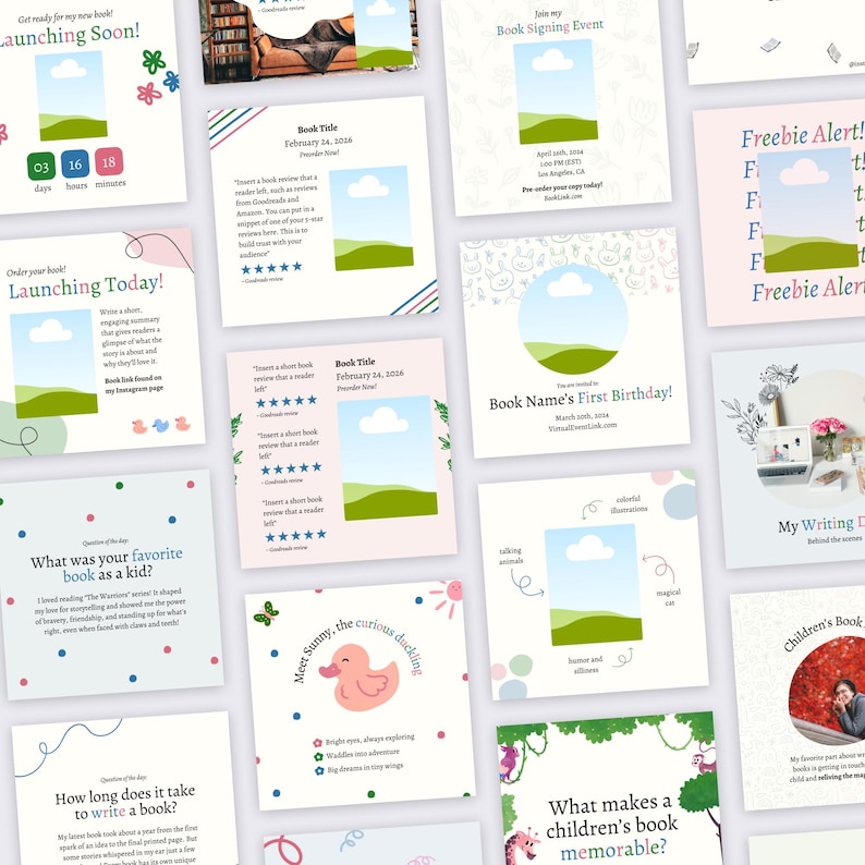 40 Instagram Templates Childrens Book Authors, Bookstagram Template ...