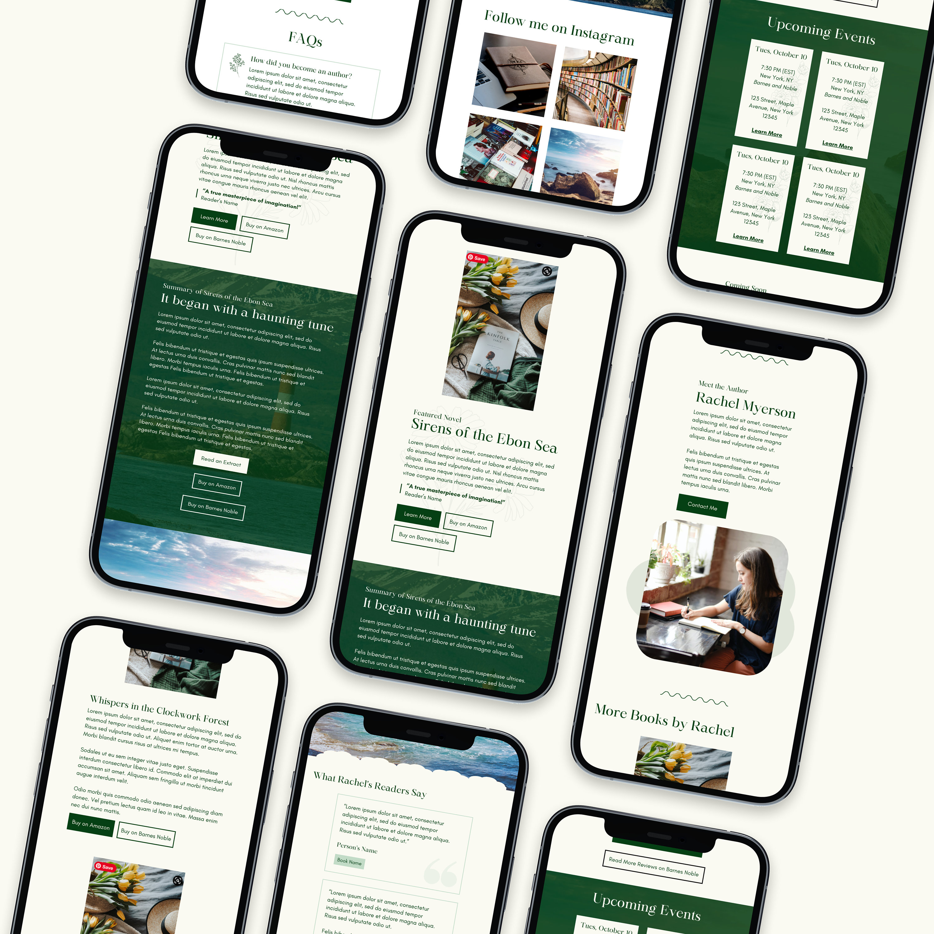 Author Website Template, Author Website Design, Writer Website Template ...