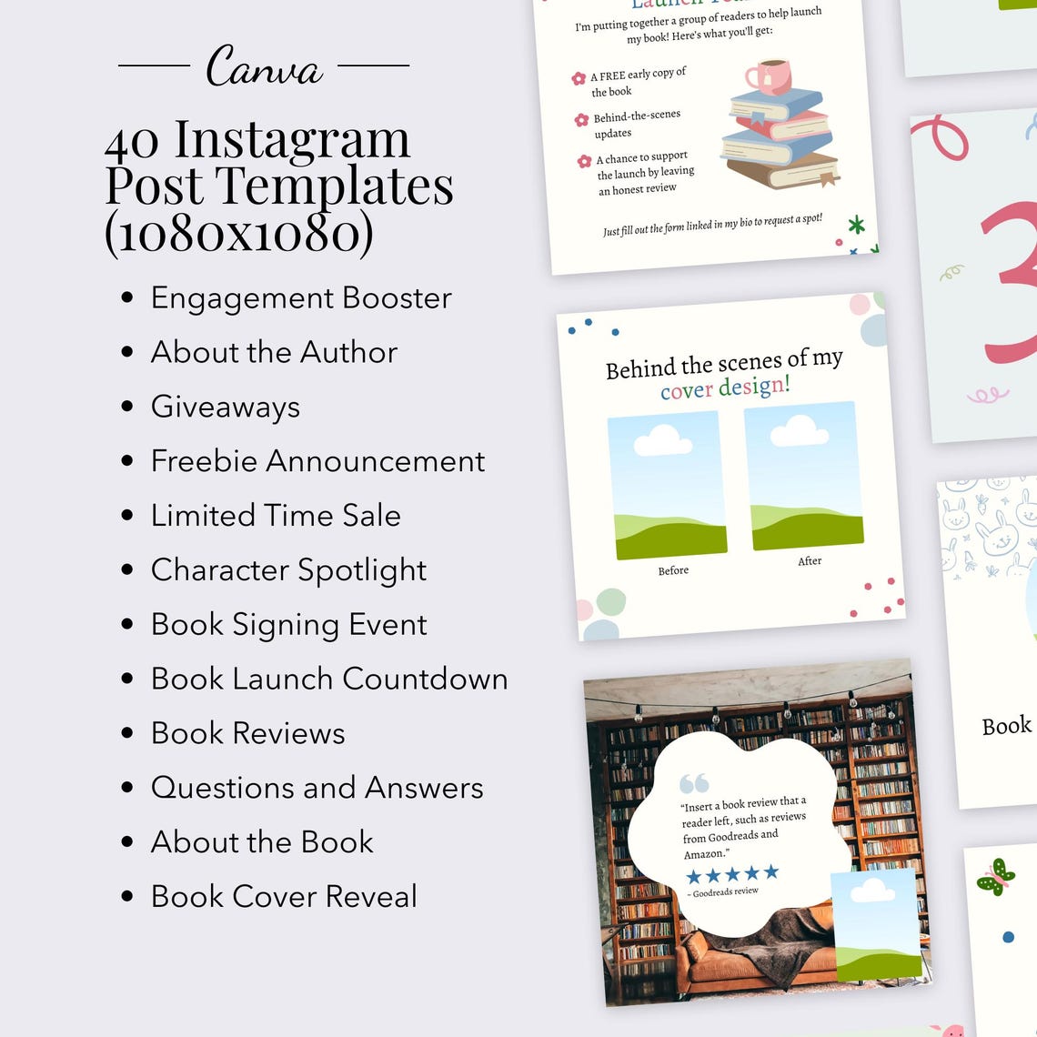 40 Instagram Templates Childrens Book Authors, Bookstagram Template ...