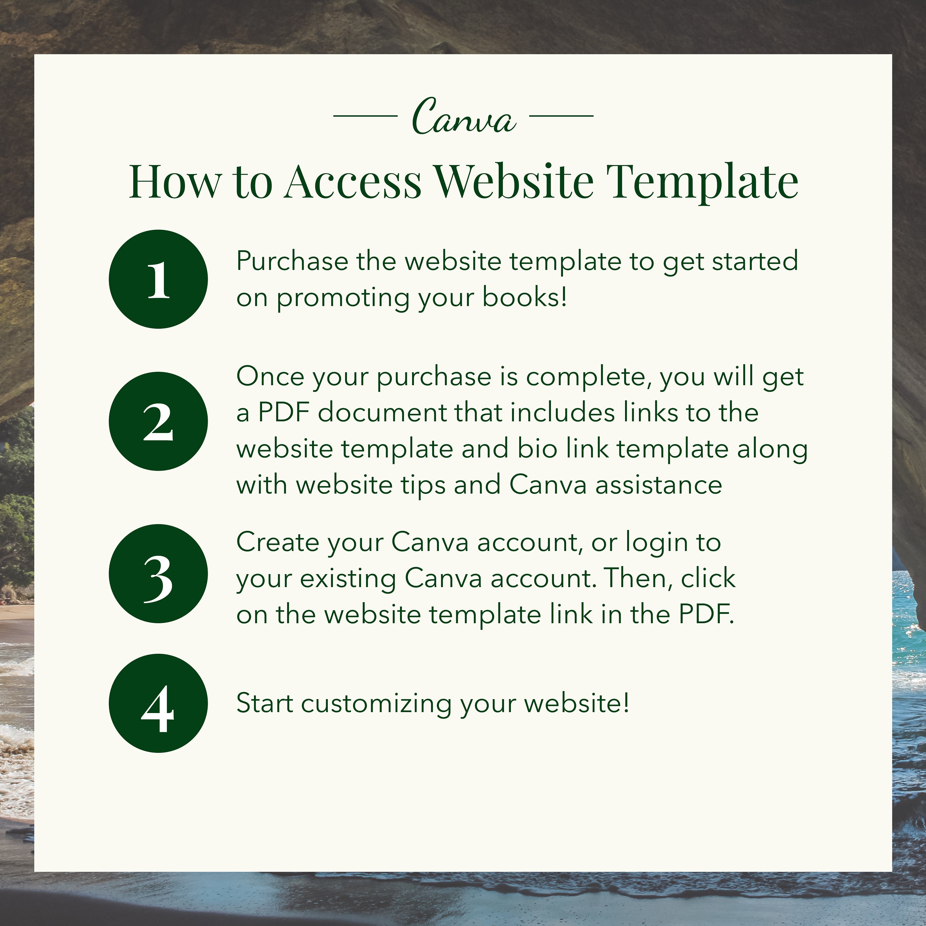 Author Website Template, Author Website Design, Writer Website Template, Canva Website Template ...