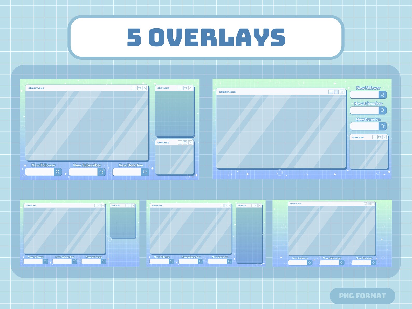 Animated Stream Overlay Package for Twitch, Lofi Desktop Theme Overlay ...