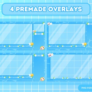 Animated Stream Overlay Package for Twitch, Cute Summer Theme Overlay ...