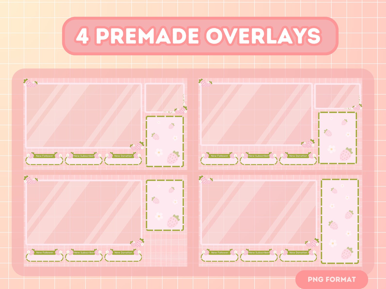 Animated Stream Overlay Package for Twitch, Cute Lofi Theme Overlay ...