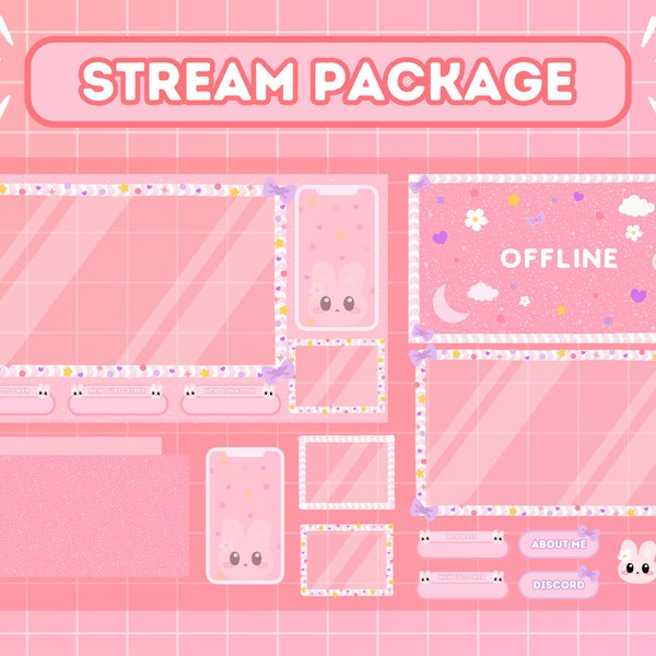 Pink Animated Stream Overlay - Etsy