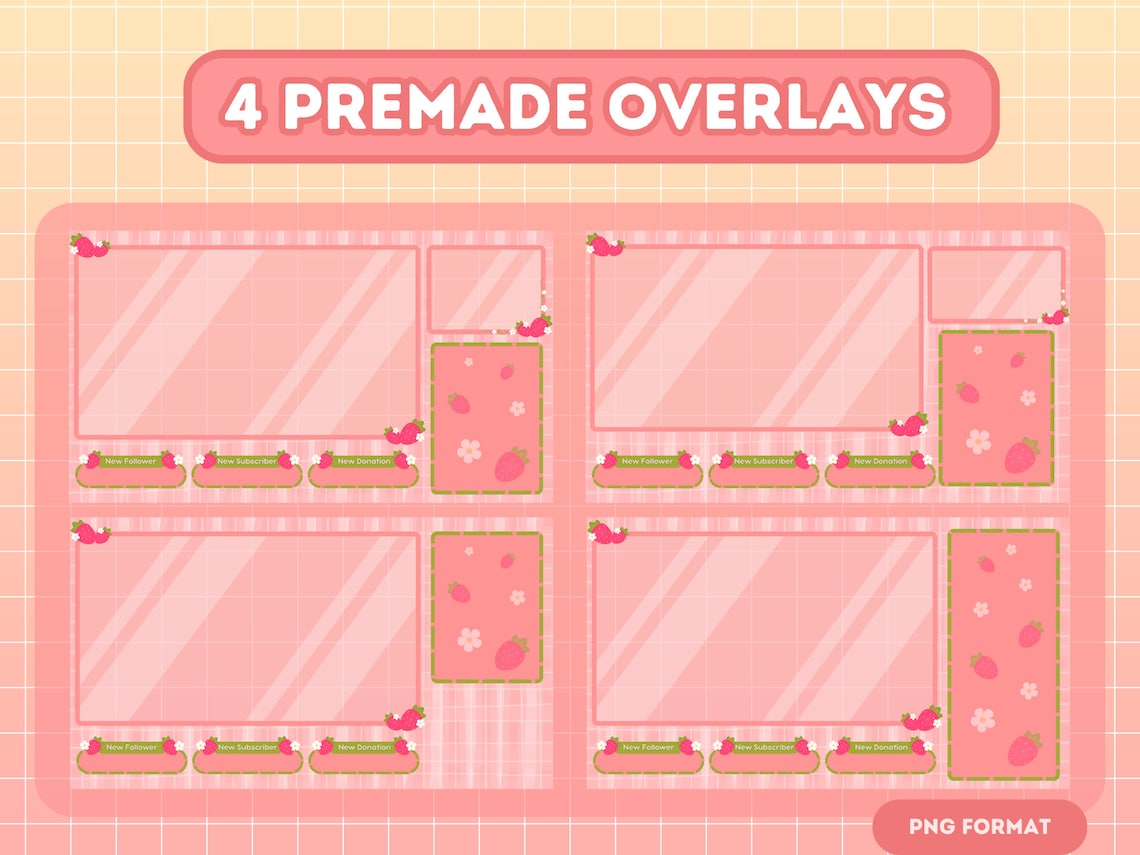 Animated Stream Overlay Package for Twitch Cute Lofi Theme - Etsy