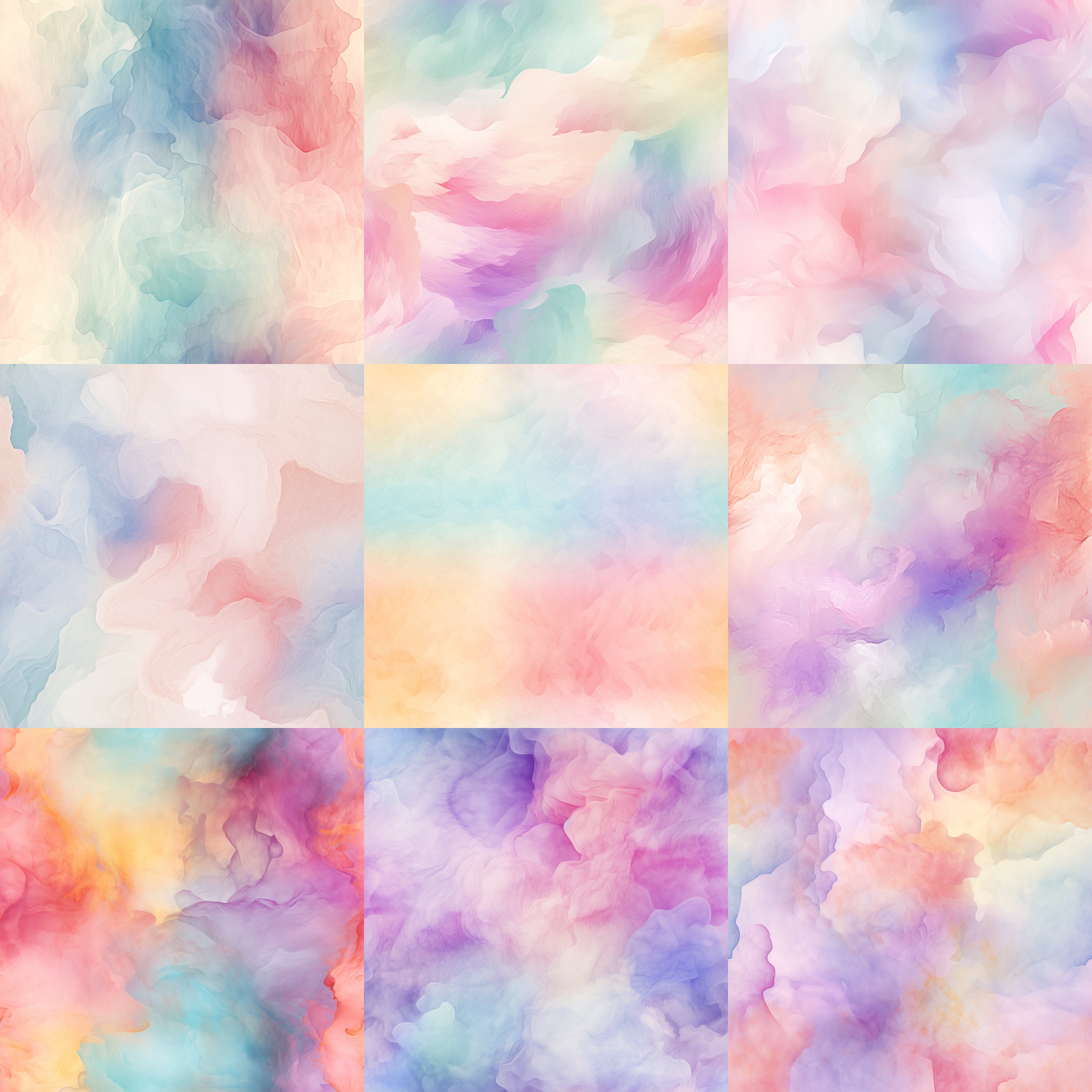 18 Seamless Smoke Patterns Sfumato Digital Download 18 Pattern Bundle ...