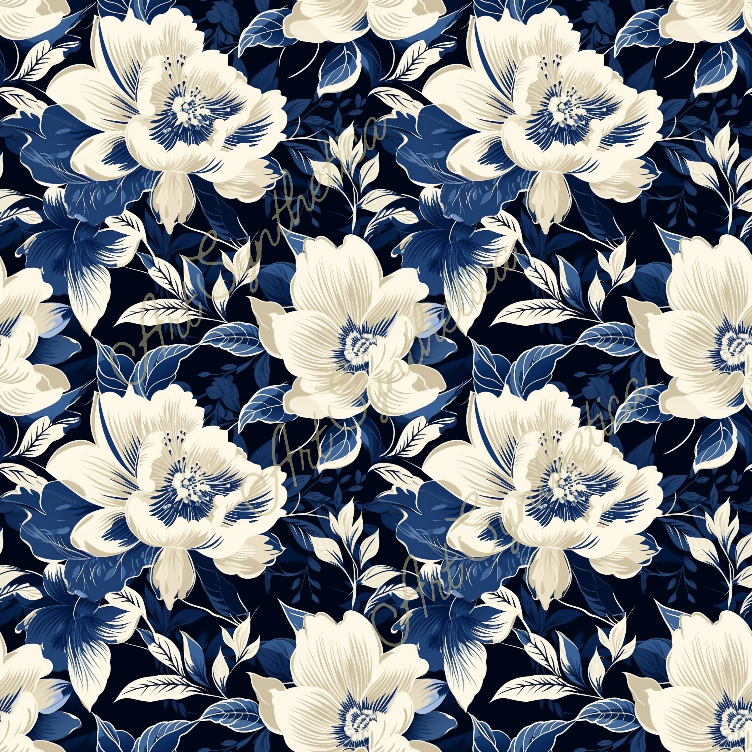 18 Seamless Floral Inspired Patterns | Saturated Flowers | Digital ...