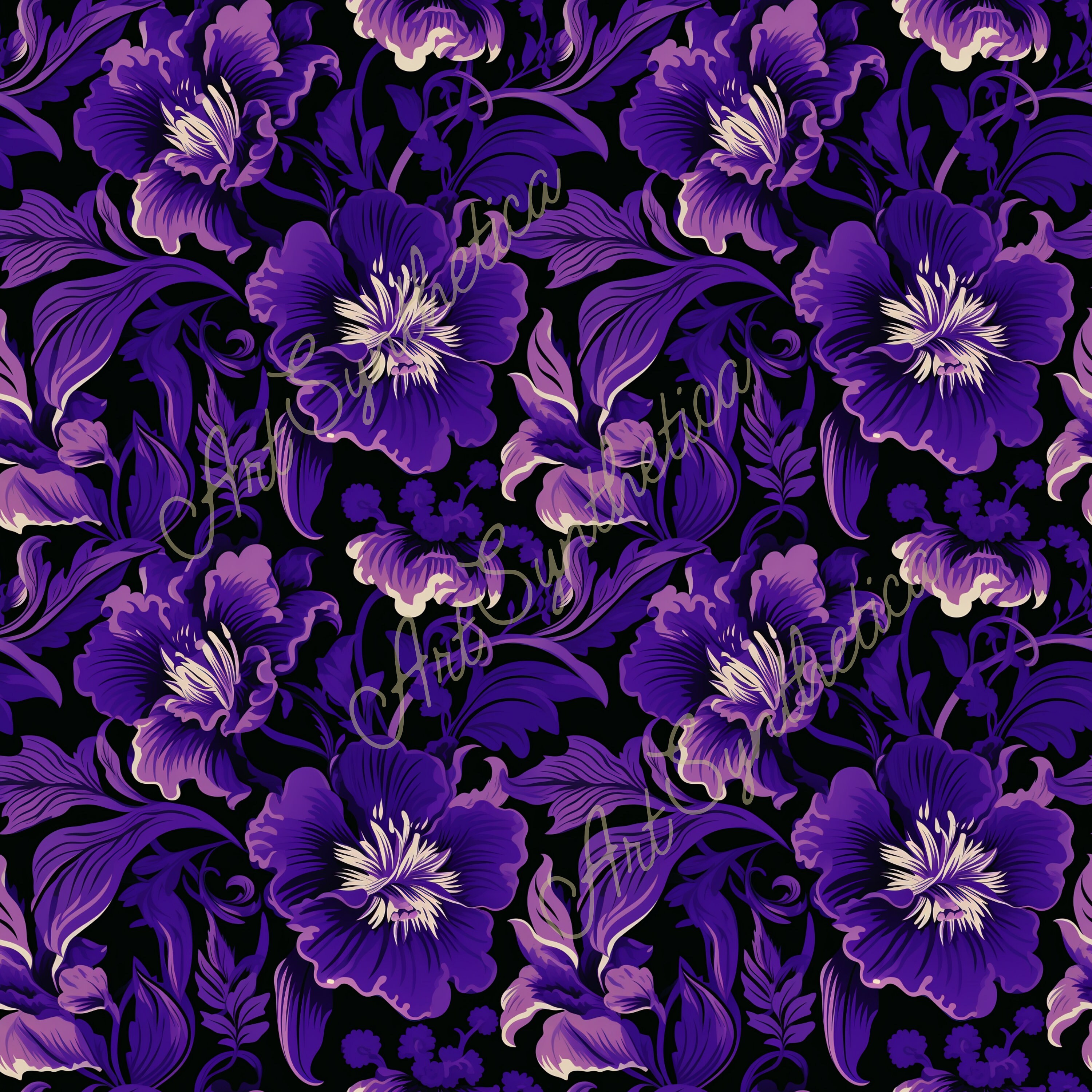 18 Seamless Floral Inspired Patterns | Saturated Flowers | Digital ...