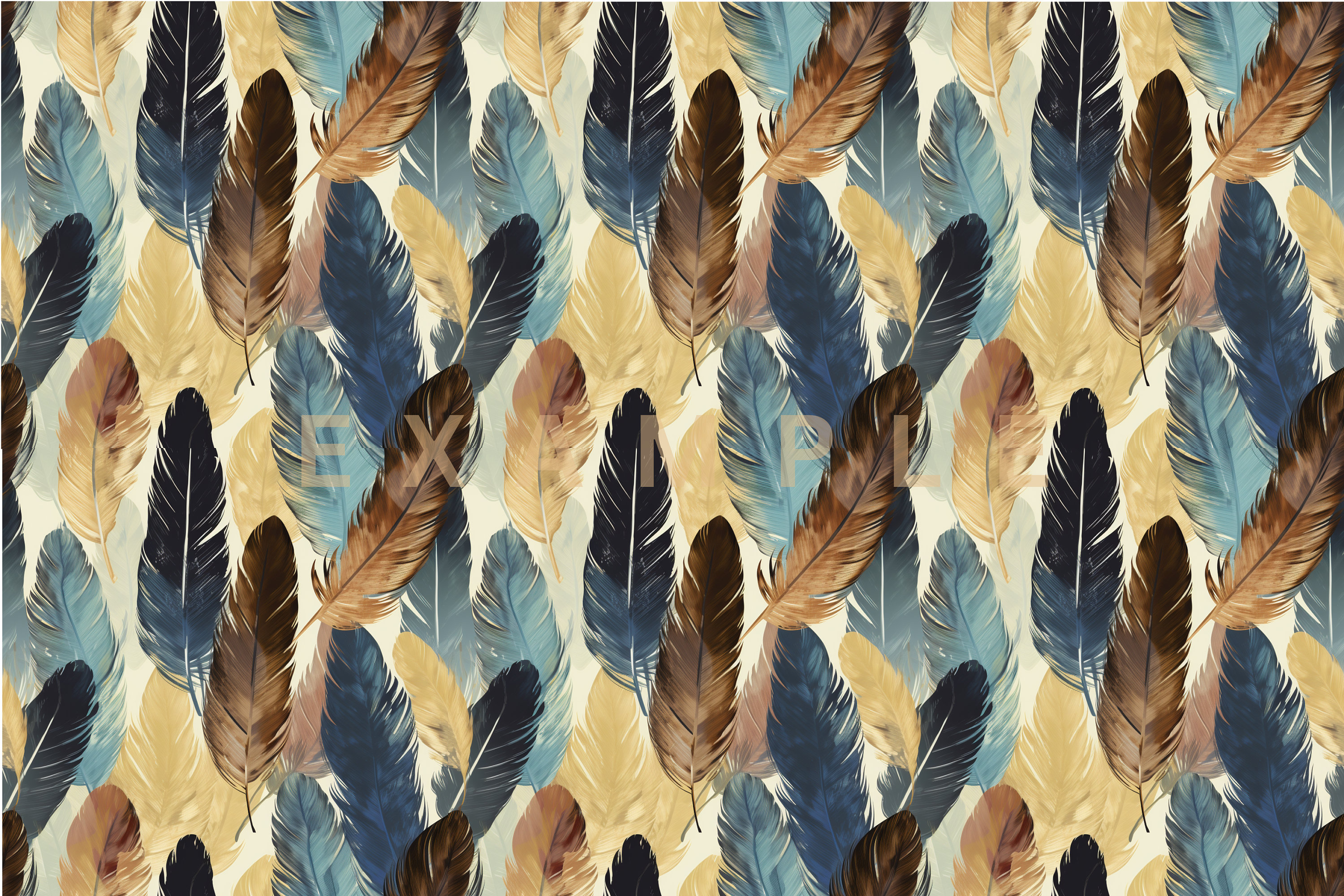 18 Seamless Feather Patterns | Feather Patterns | Digital Download | 18 ...