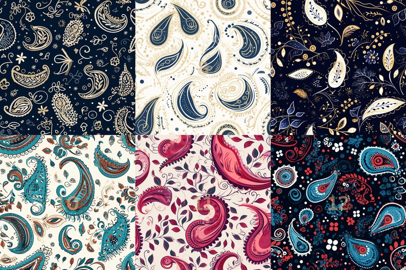 18 Seamless Paisley Inspired Pattern | Touch of Paisley | Digital ...