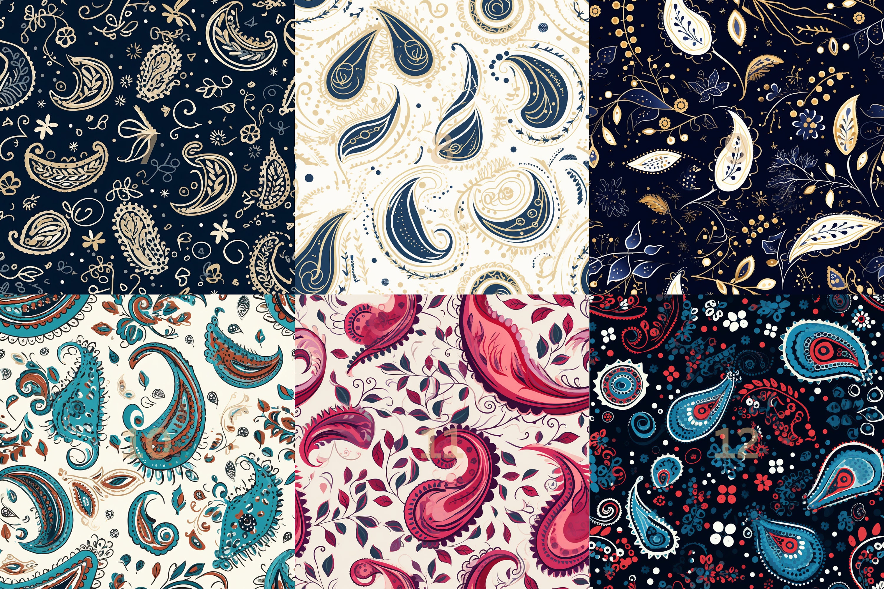 18 Seamless Paisley Inspired Pattern | Touch of Paisley | Digital ...