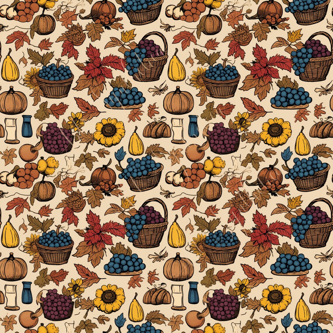 18 Seamless Autumn Theme Patterns | Autumn | Digital Download | 18 ...