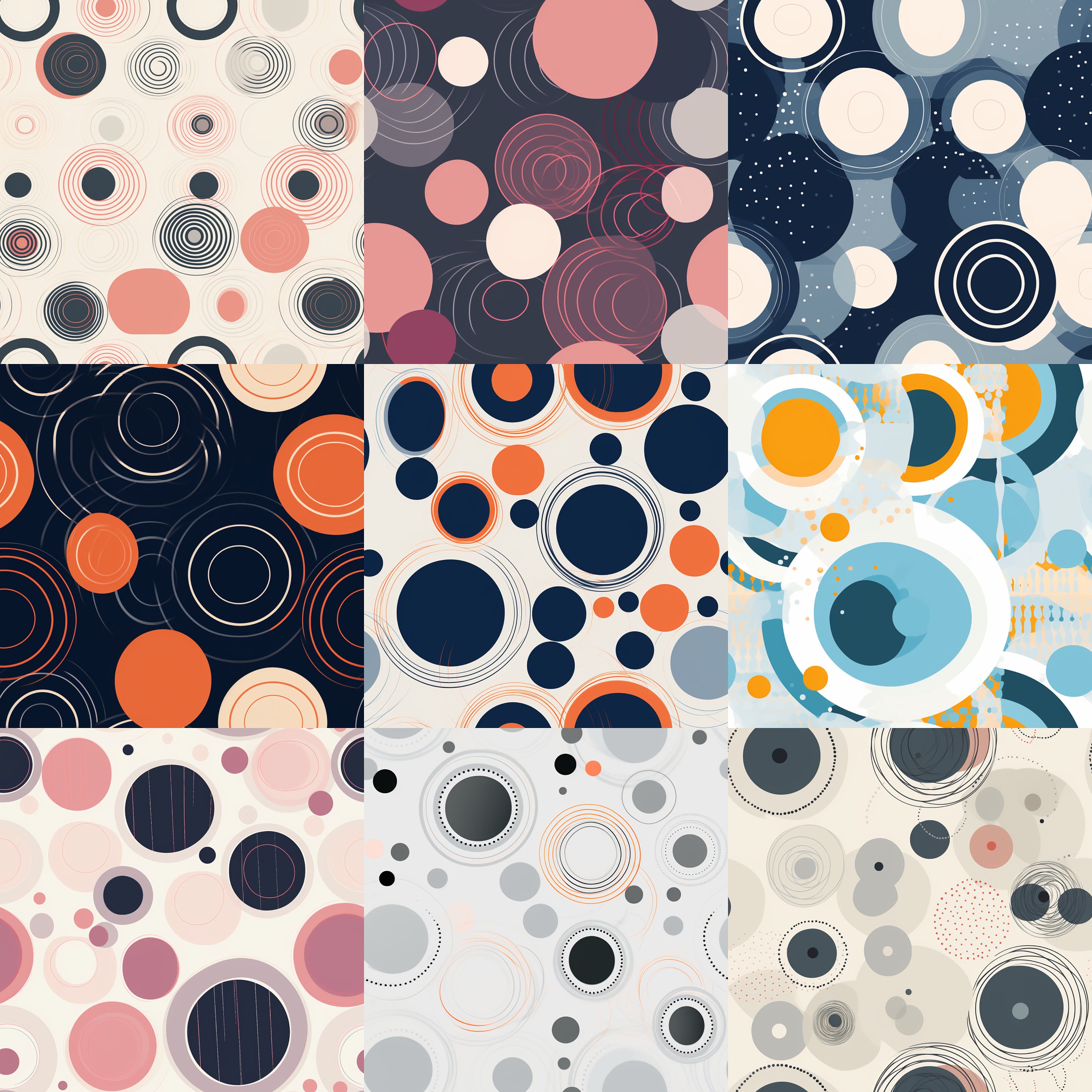 18 Seamless Circle Patterns | Circles | Digital Download | 18 Pattern ...