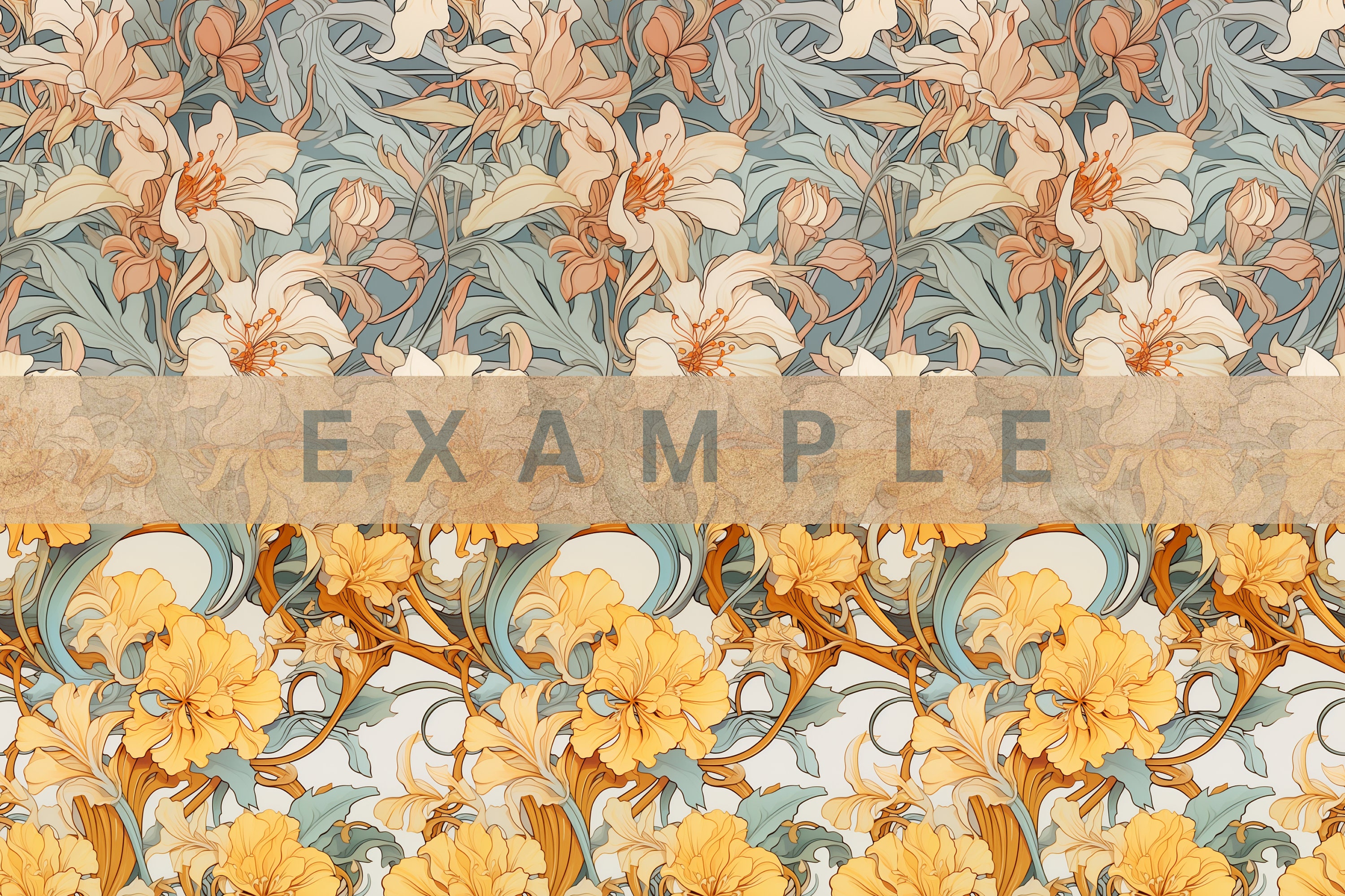 18 Seamless Floral Art Nouveau Inspired Patterns | Floral Nouveau ...