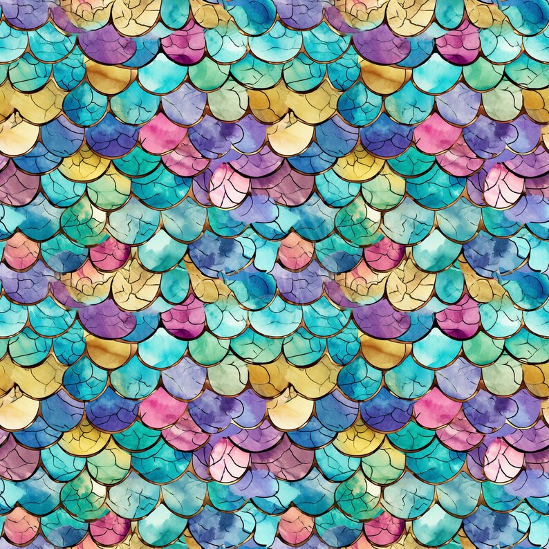 18 Seamless Scales Patterns | Scales | Digital Download | 18 Pattern ...
