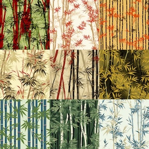 18 Seamless Bamboo Patterns | Bamboo | Digital Download | 18 Pattern ...