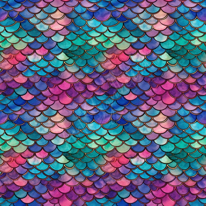 18 Seamless Scales Patterns | Scales | Digital Download | 18 Pattern ...