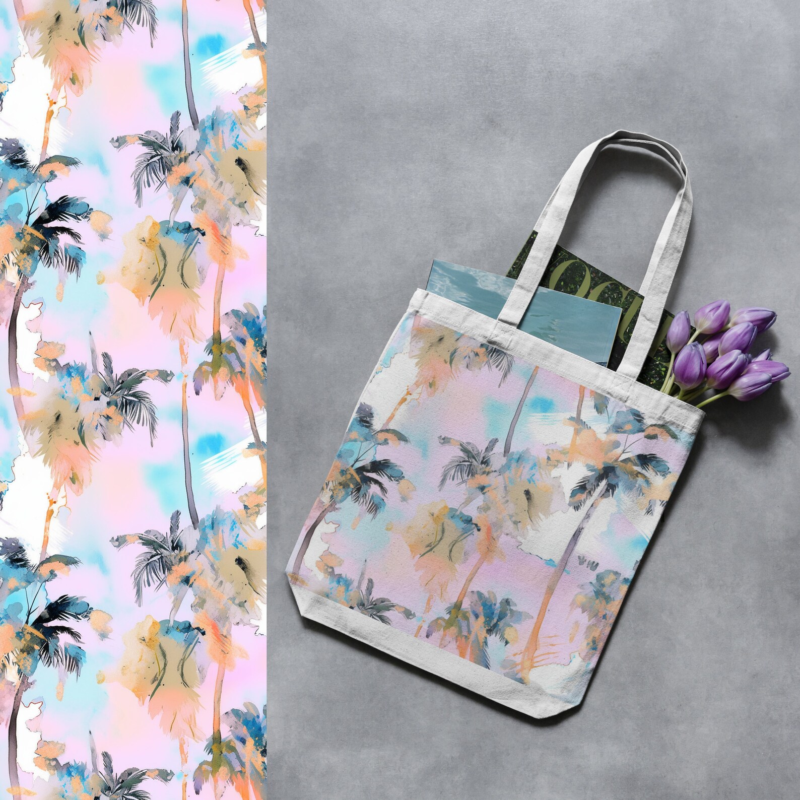 18 Seamless Abstract Palm Tree Patterns | Palm Trees | Digital Download ...