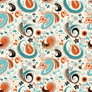 18 Seamless Paisley Inspired Pattern | Touch of Paisley | Digital ...