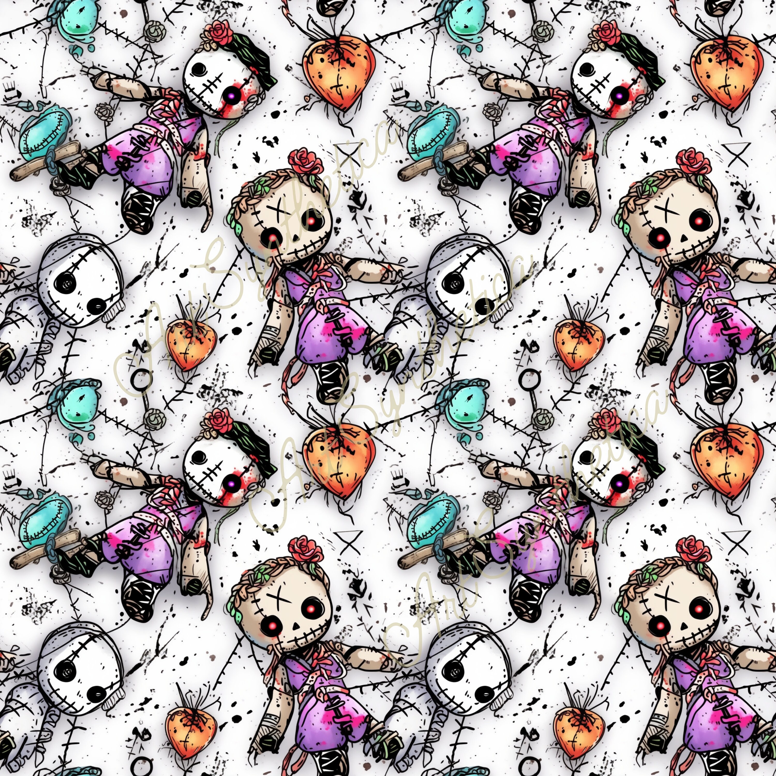 18 Seamless Voodoo Patterns | Voodoo | Digital Download | 18 Pattern ...